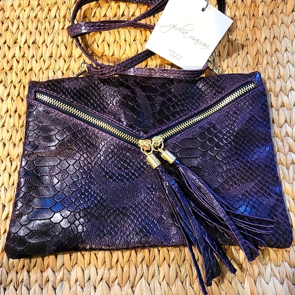 Giulia Massai | Bags | Giulia Massi Croc Embossed Luxury Plim Leather ...